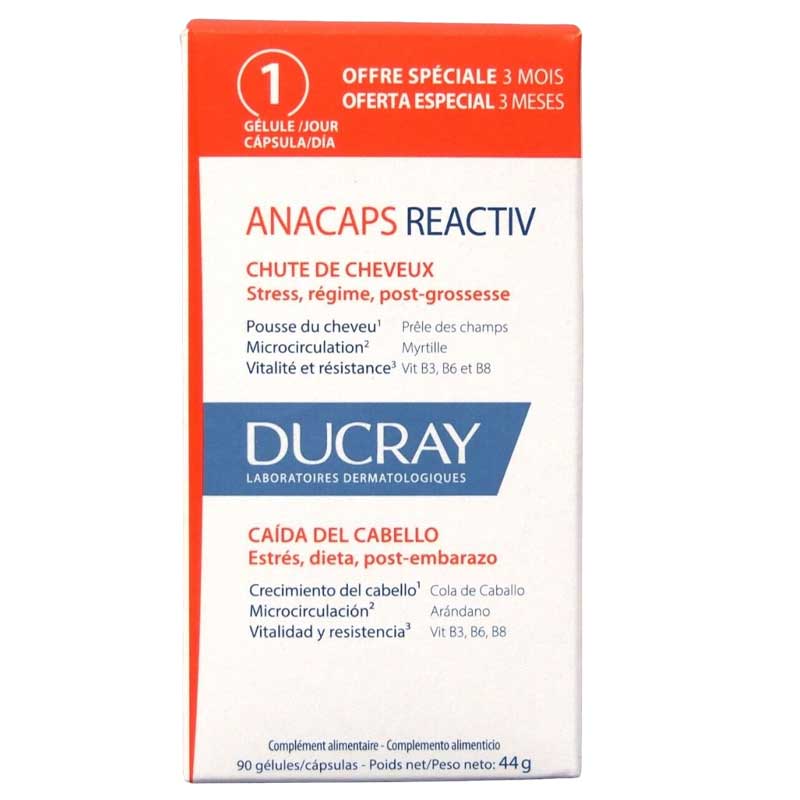 DUCRAY Anacaps Reactiv Hair Loss Capsules - 90un Saudi Arabia